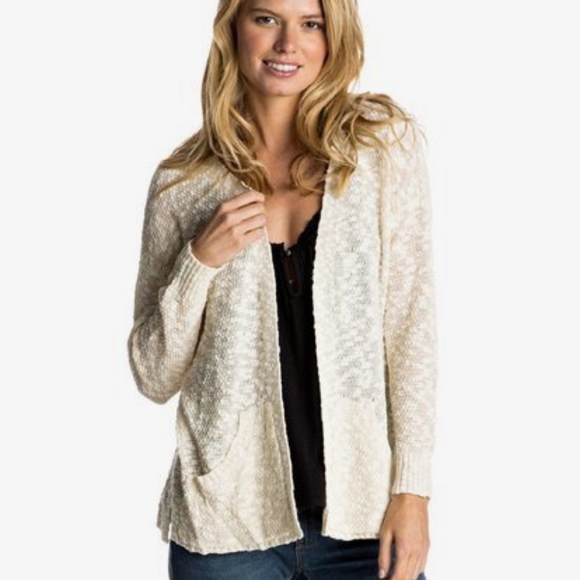 Roxy | Sweaters | Nwt Roxy Sz M Move On Up Cardi Cardigan Cream Off ...